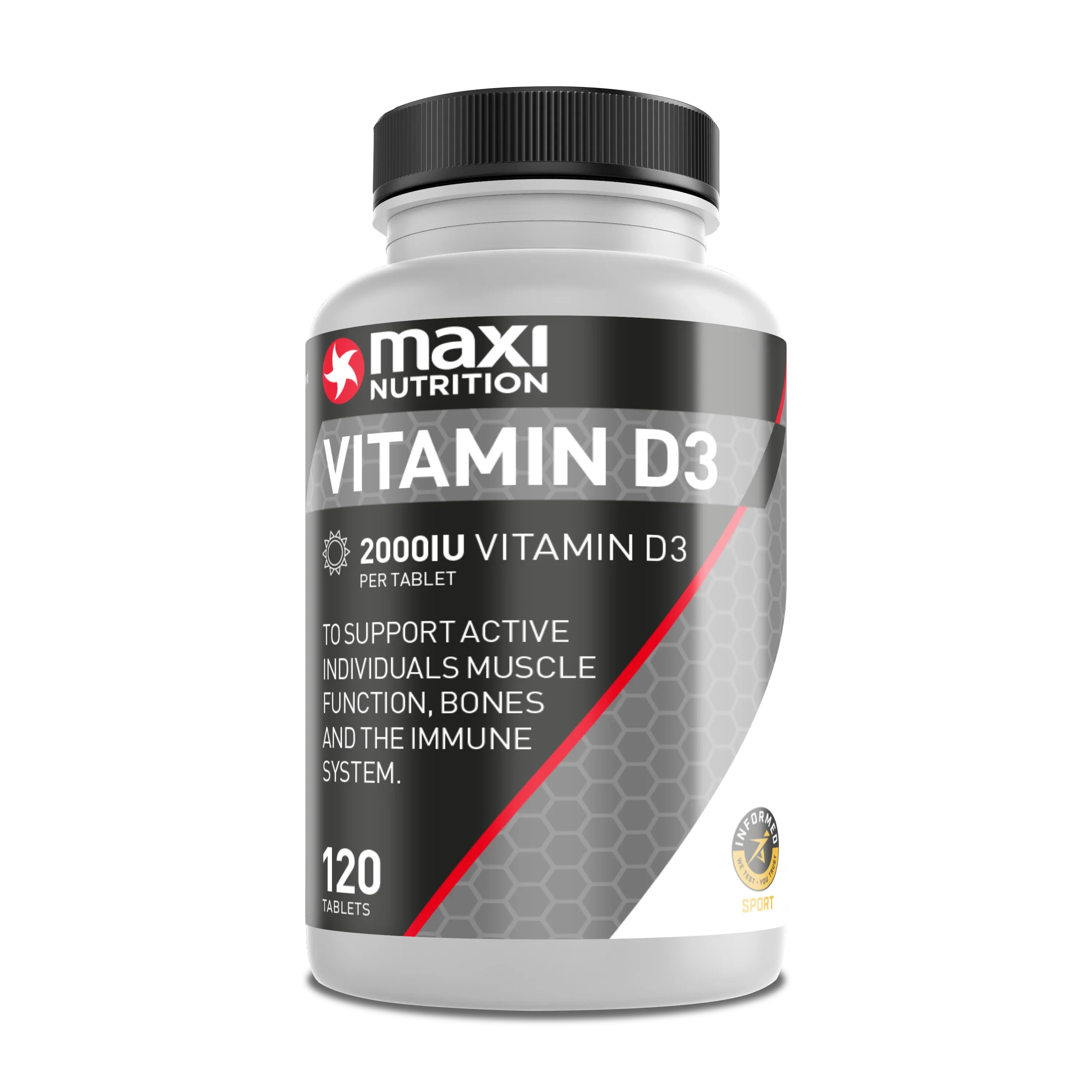 Vitamin D3 2000IU 120 Tablets – MaxiNutrition