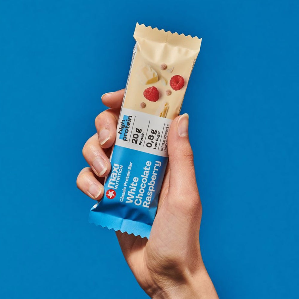 Maxinutrition Classic Protein Bars are stacked full of mouth watering ...