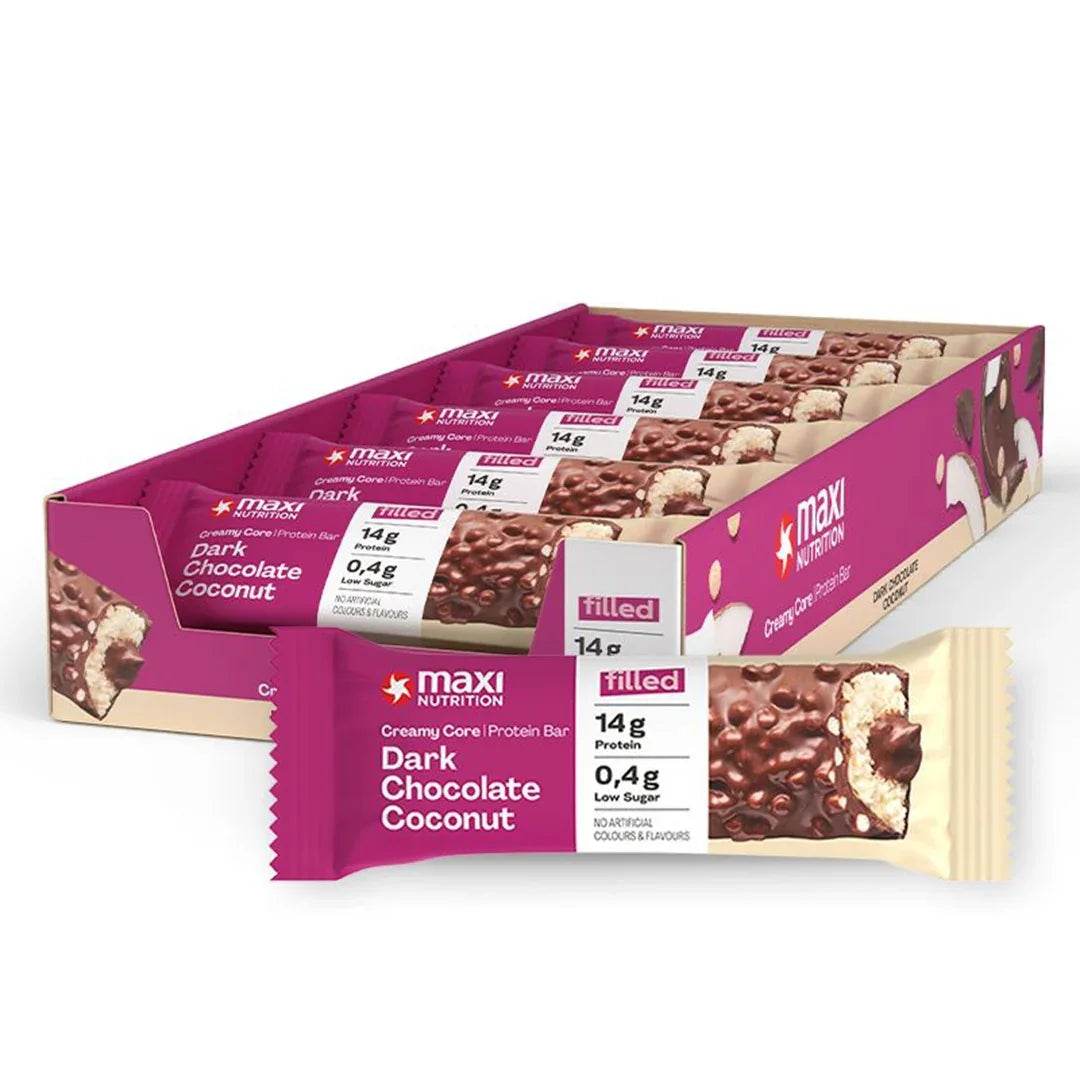 MaxiNutrition Creamy Core Protein Bar - Dark Chocolate Coconut High ...